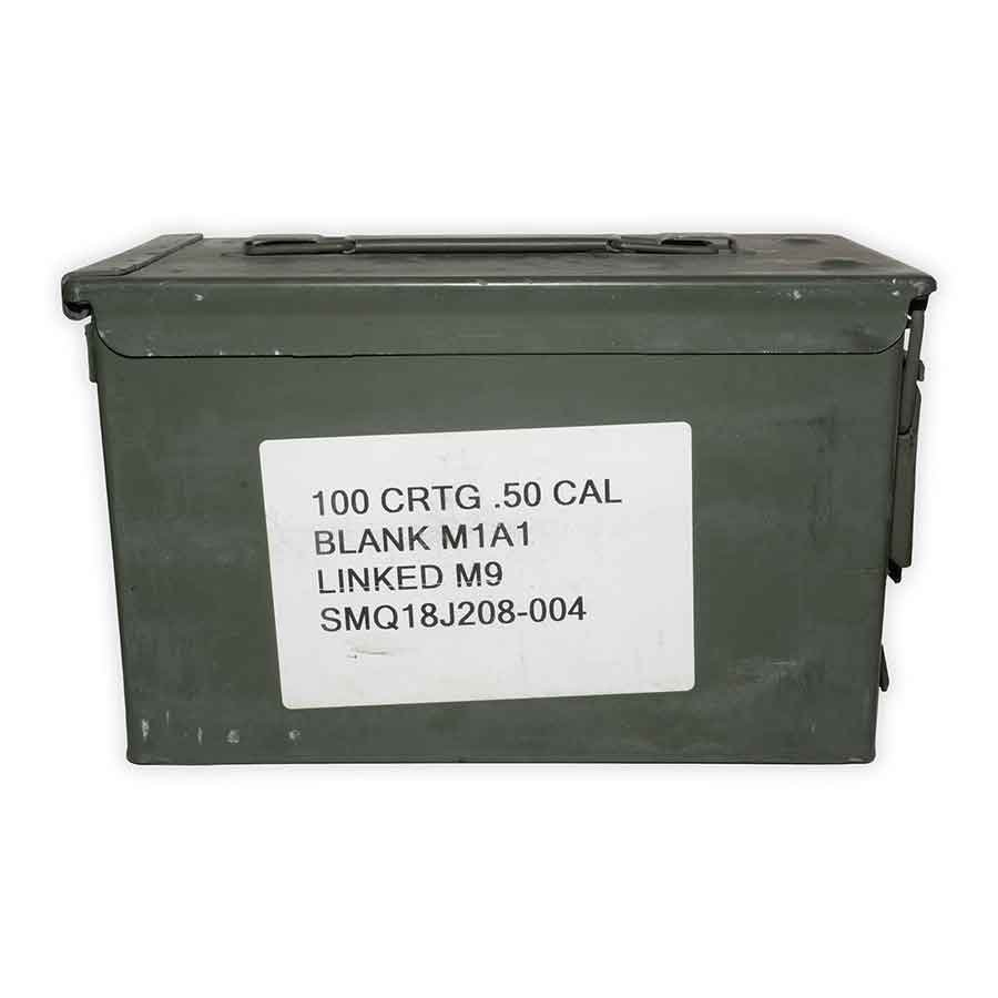 Shop .50 Caliber BMG Linked Blank Ammunition 100 Rounds BlankAmmo.com