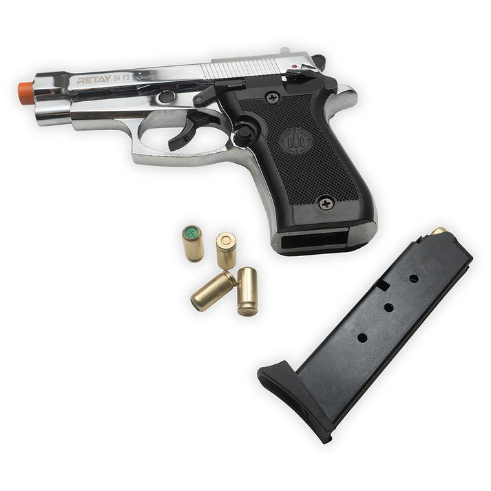 Retay 84 FS Blank-Firing Pistol | Front-Firing 9mm PAK | Nickel Finish ...